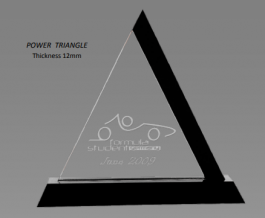 Crystal Award Power Triangle | evright.com