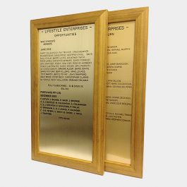 evright.com | A5 Polished Brass Plaque